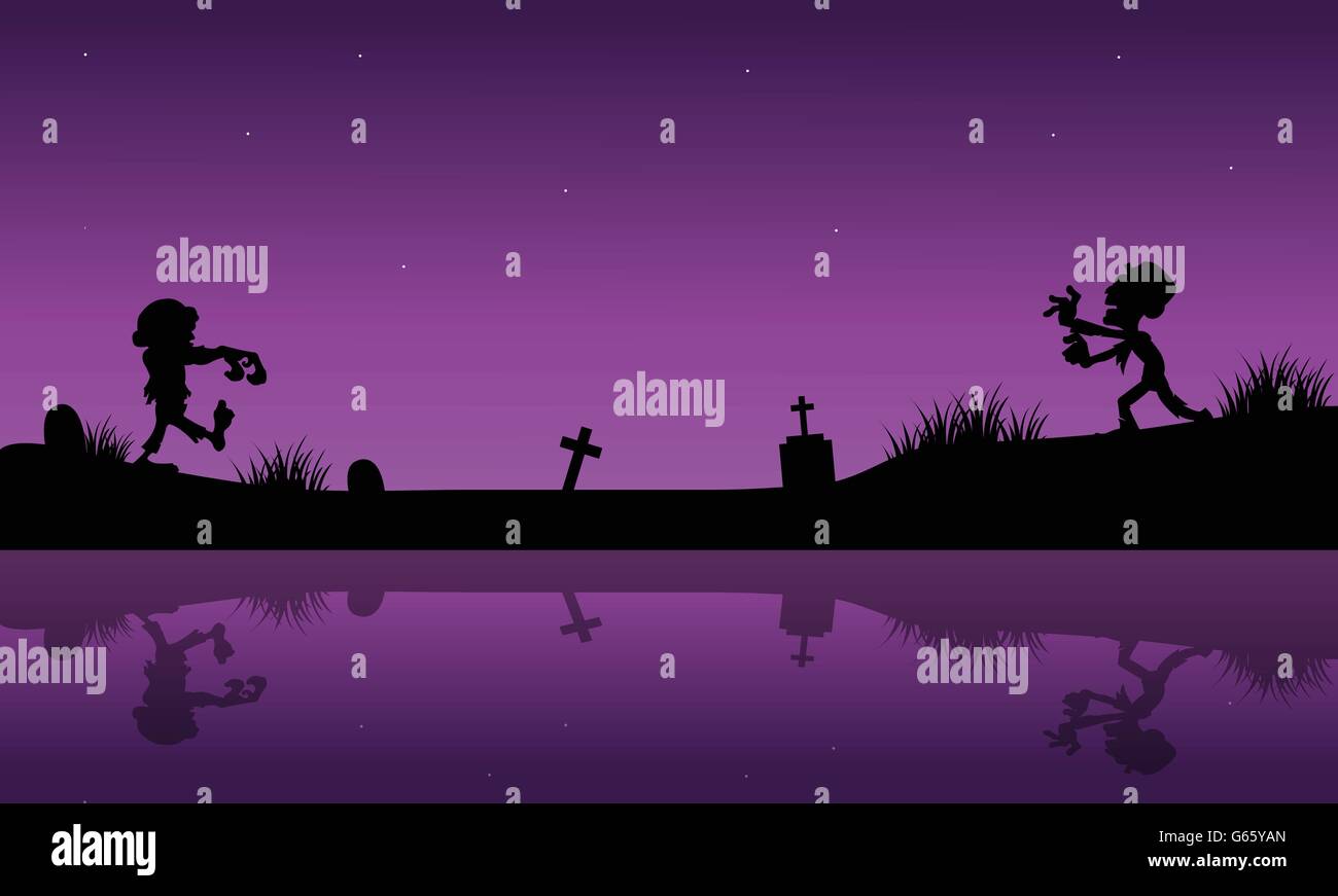 Purple backgrounds Halloween zombie Stock Vector Image & Art - Alamy