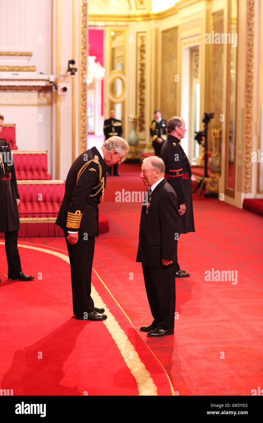 Mr. Jonathan Honeysett from Kidsgrove is made an MBE by the Prince of ...