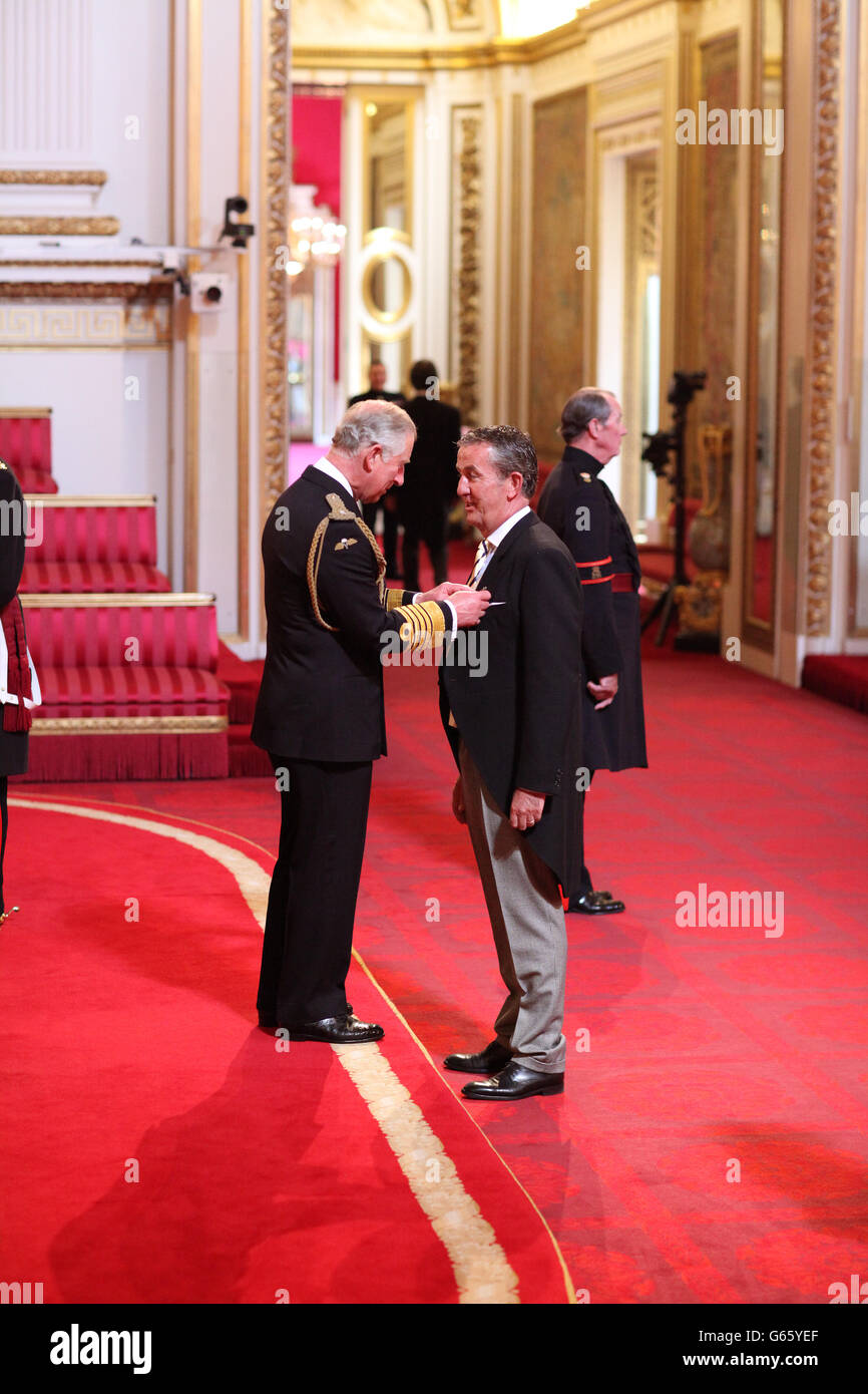 Mr. Justin Felice is made an OBE by the Prince of Wales at Buckingham ...