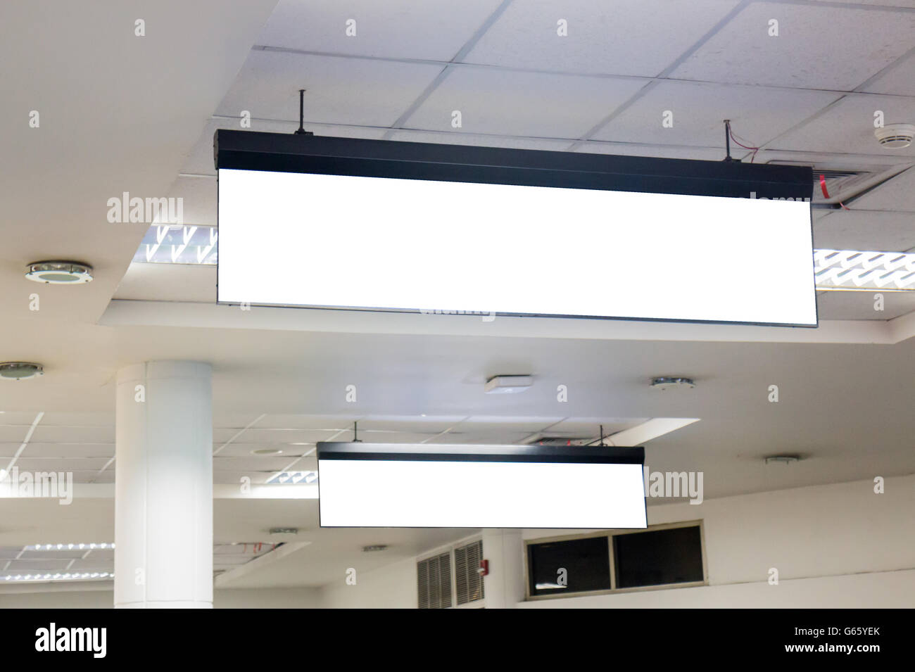 Empty office sign hanging on ceiling, stock photo Stock Photo - Alamy