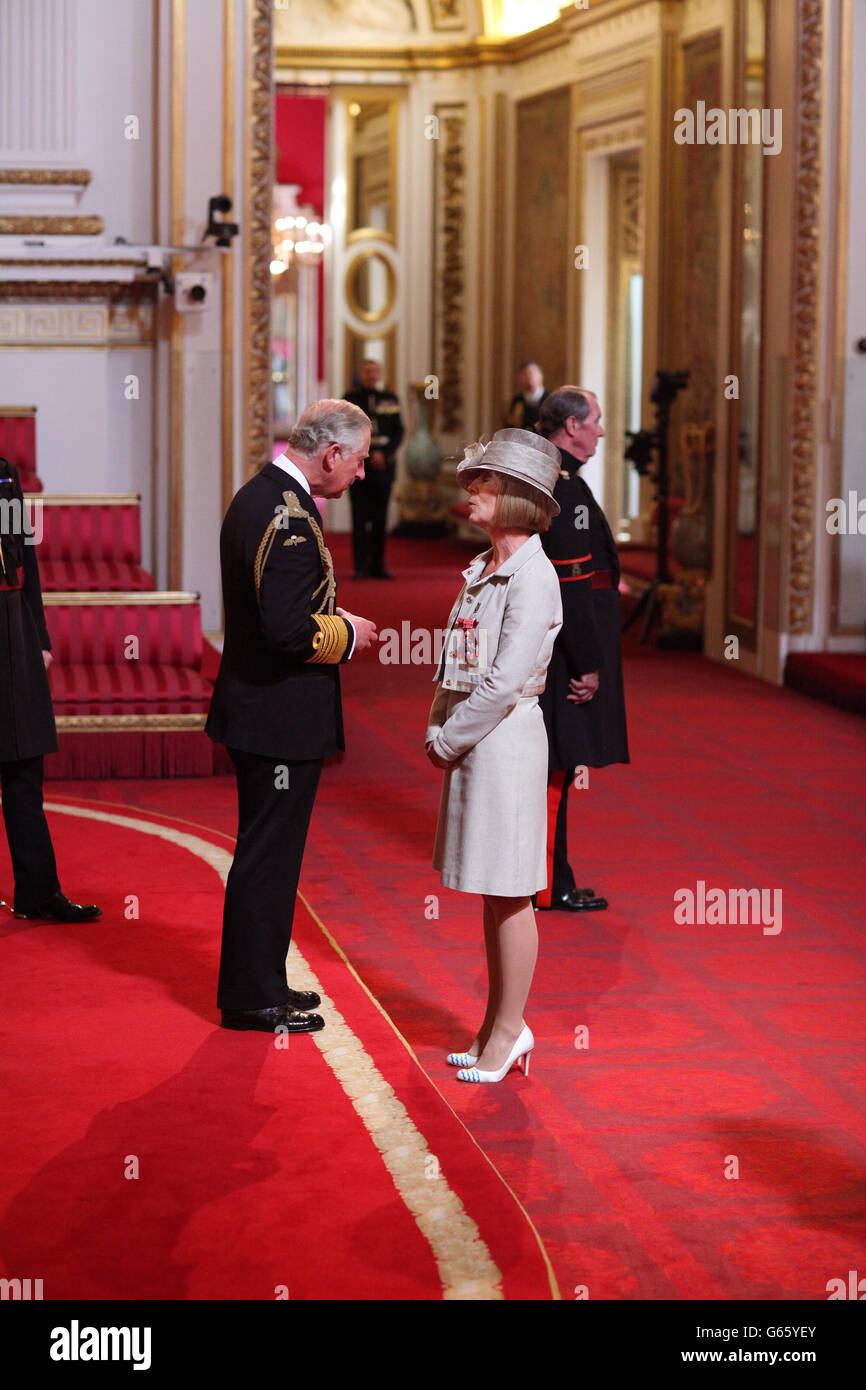 Mrs Caroline Tapster from Weymouth is made a CBE by the Prince of Wales ...