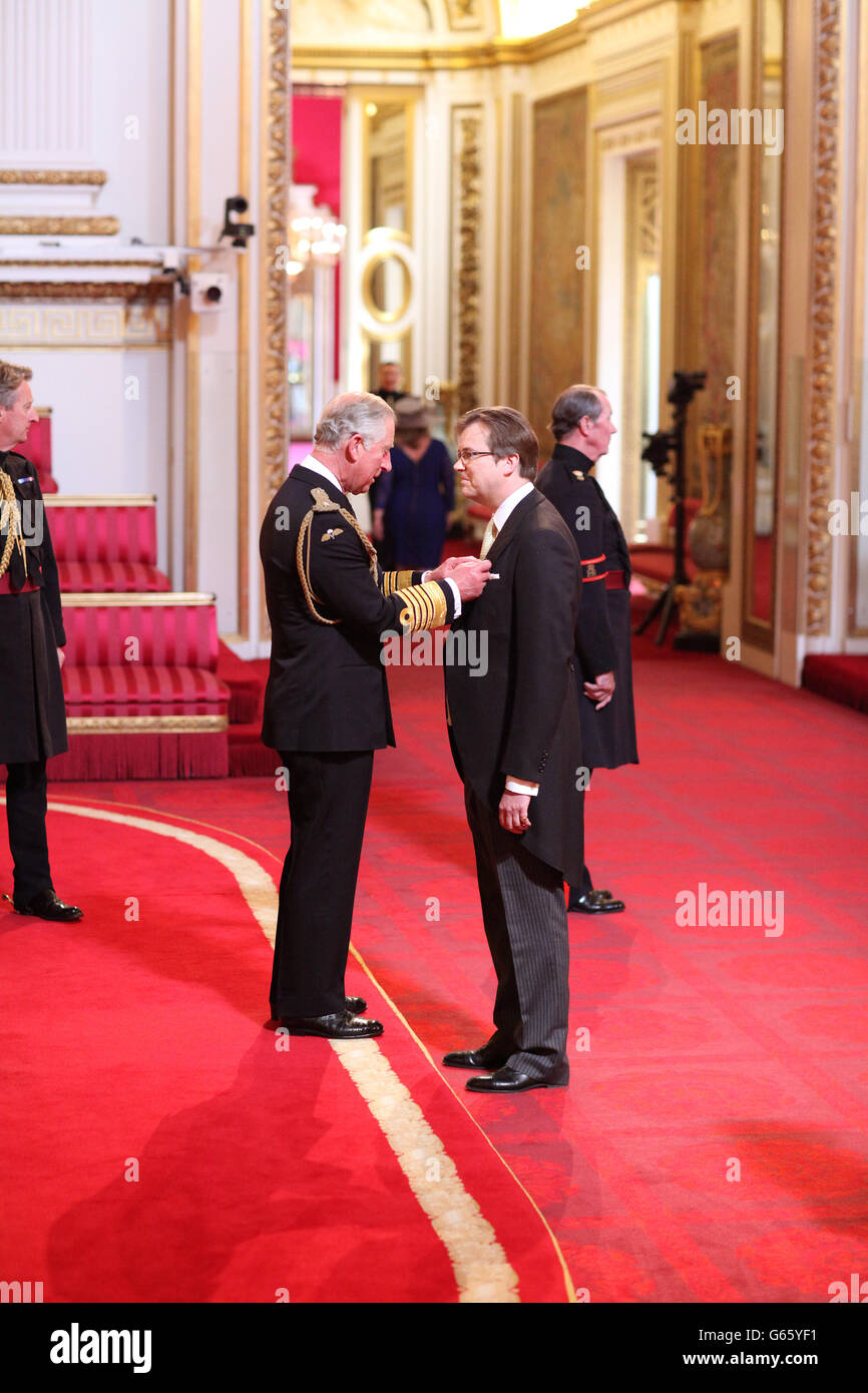 Mr. Charles Barwell from Birmingham is made an OBE by the Prince of ...