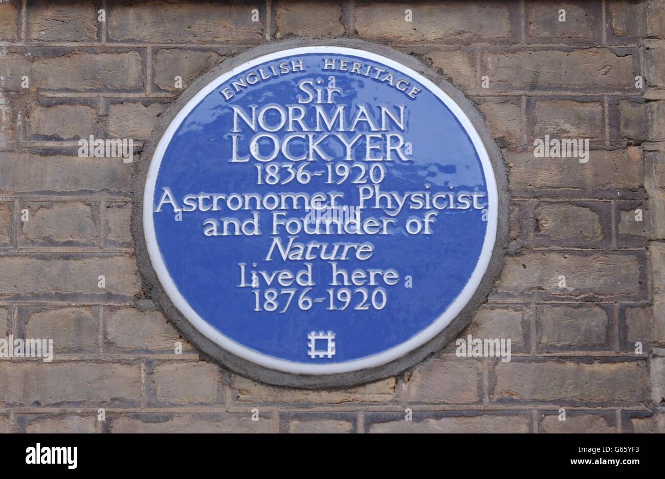 Sir Norman Lockyer - Plaque Stock Photo - Alamy