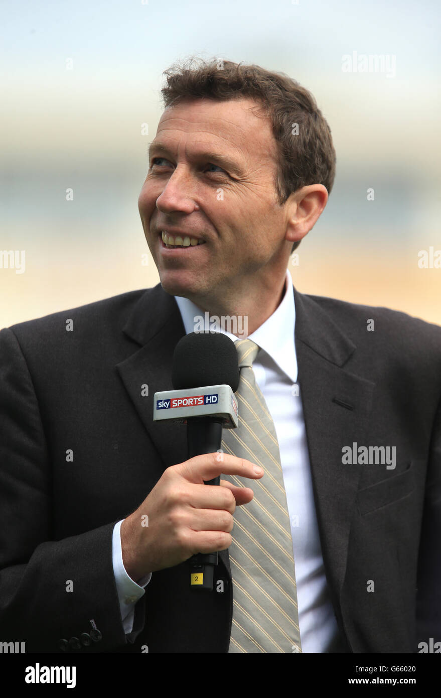 Ex england player and sky commentator michael atherton hi-res stock ...