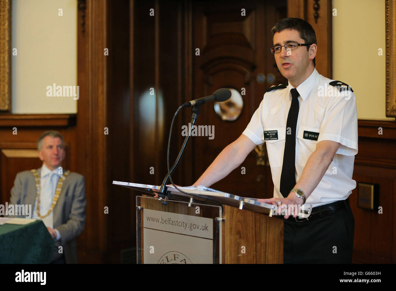 PSNI Superintendent Alan McCrum, who is in charge of the Belfast ...