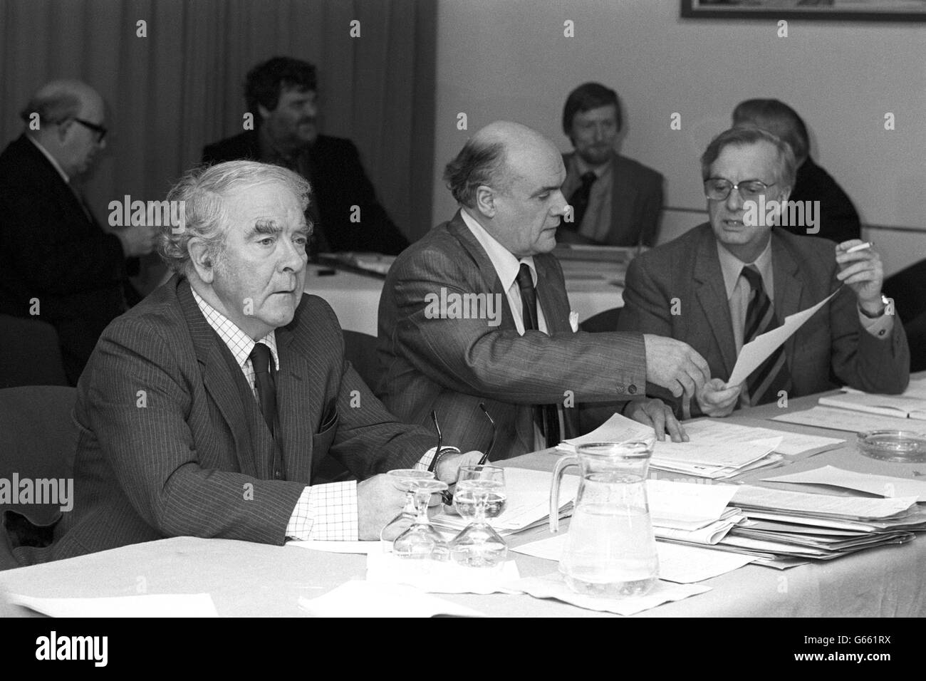 President of the miners union the num Black and White Stock Photos ...