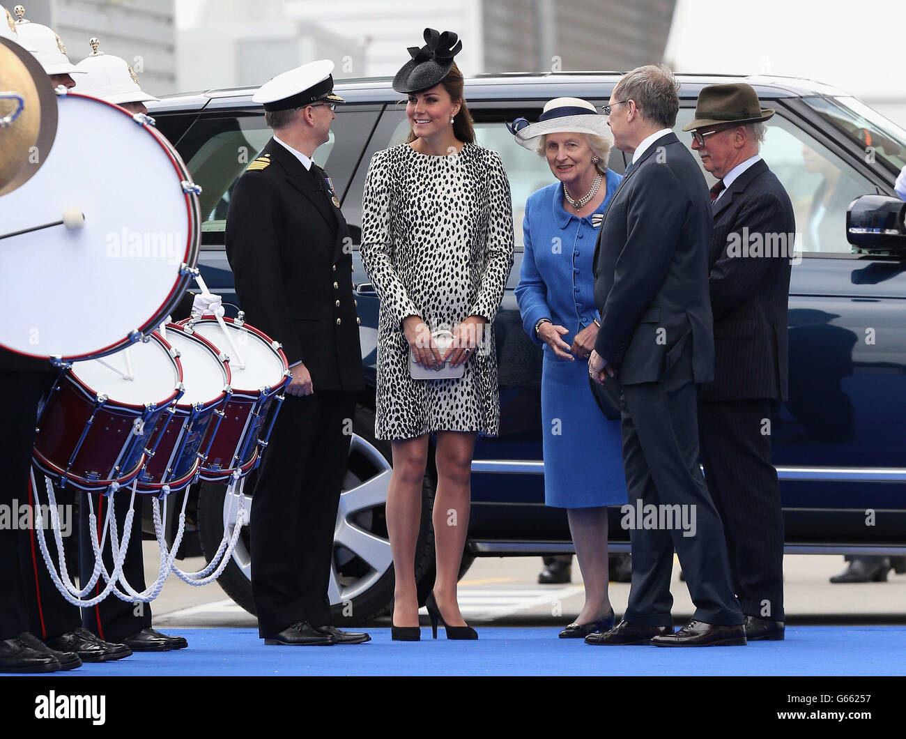 Duchess names cruise liner Stock Photo - Alamy
