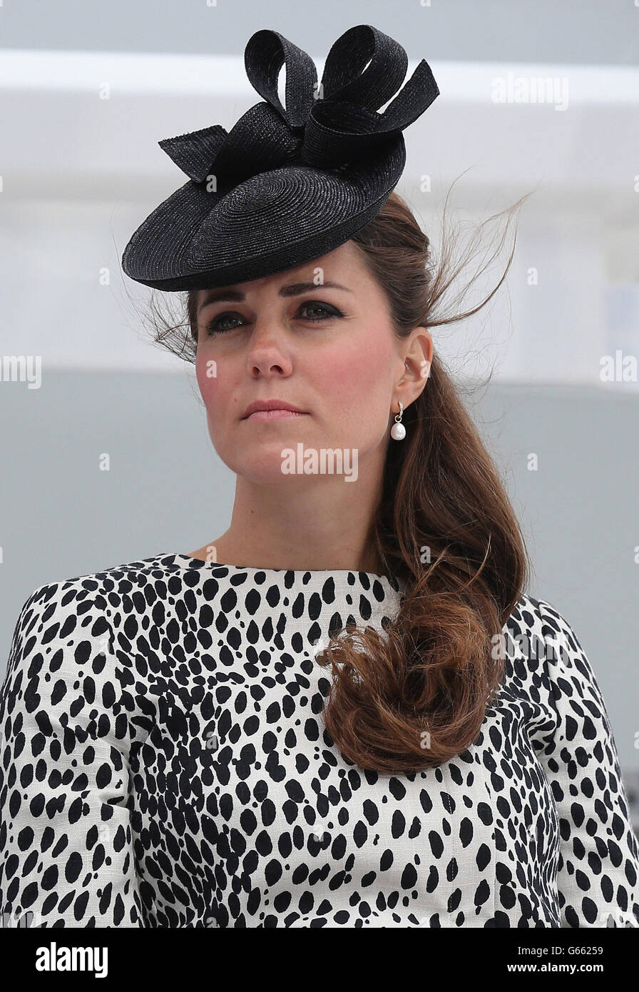 Duchess names cruise liner Stock Photo - Alamy
