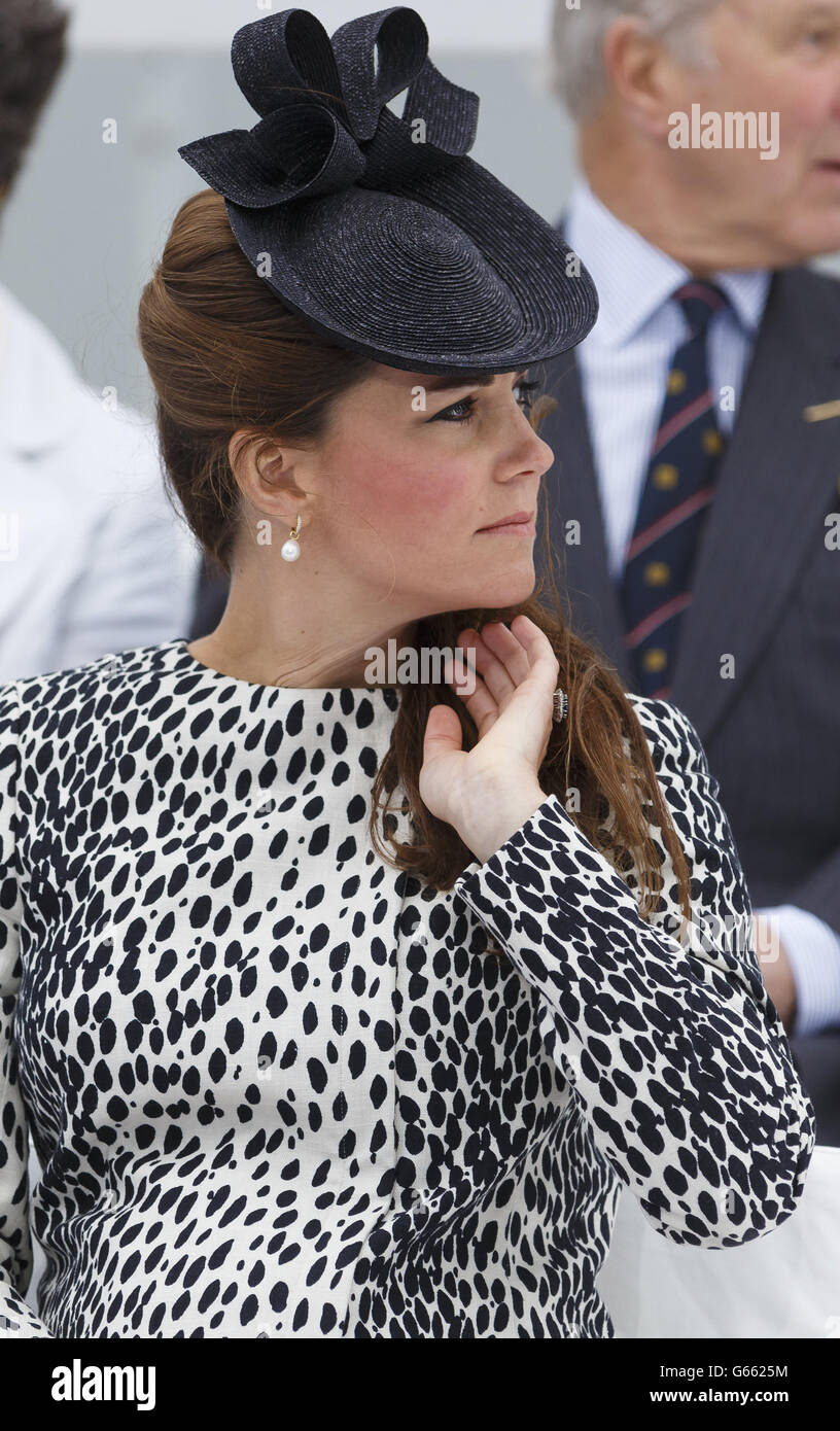 Duchess names cruise liner Stock Photo - Alamy