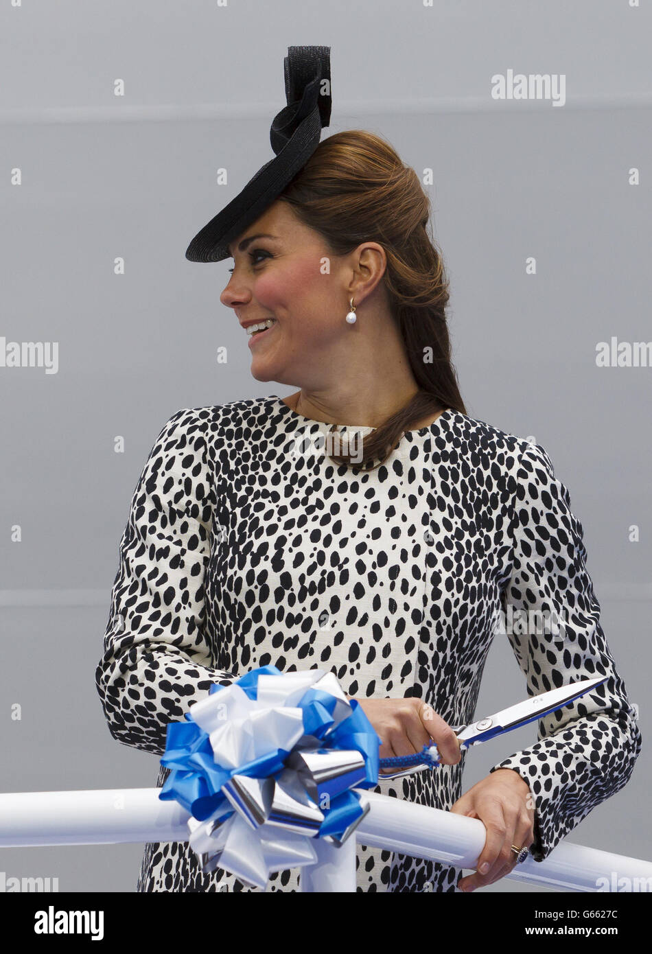 Duchess names cruise liner Stock Photo - Alamy