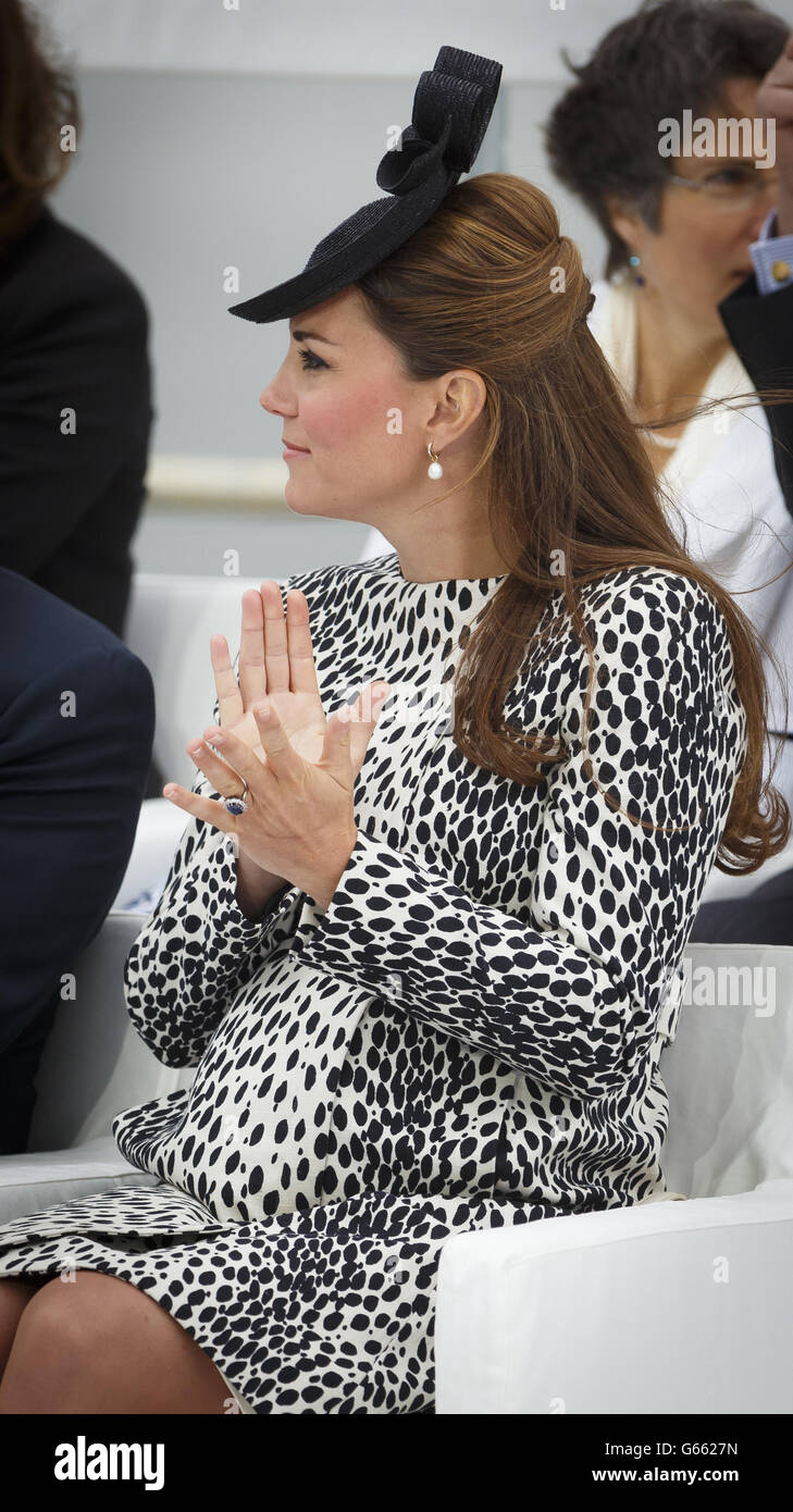 Duchess names cruise liner Stock Photo - Alamy