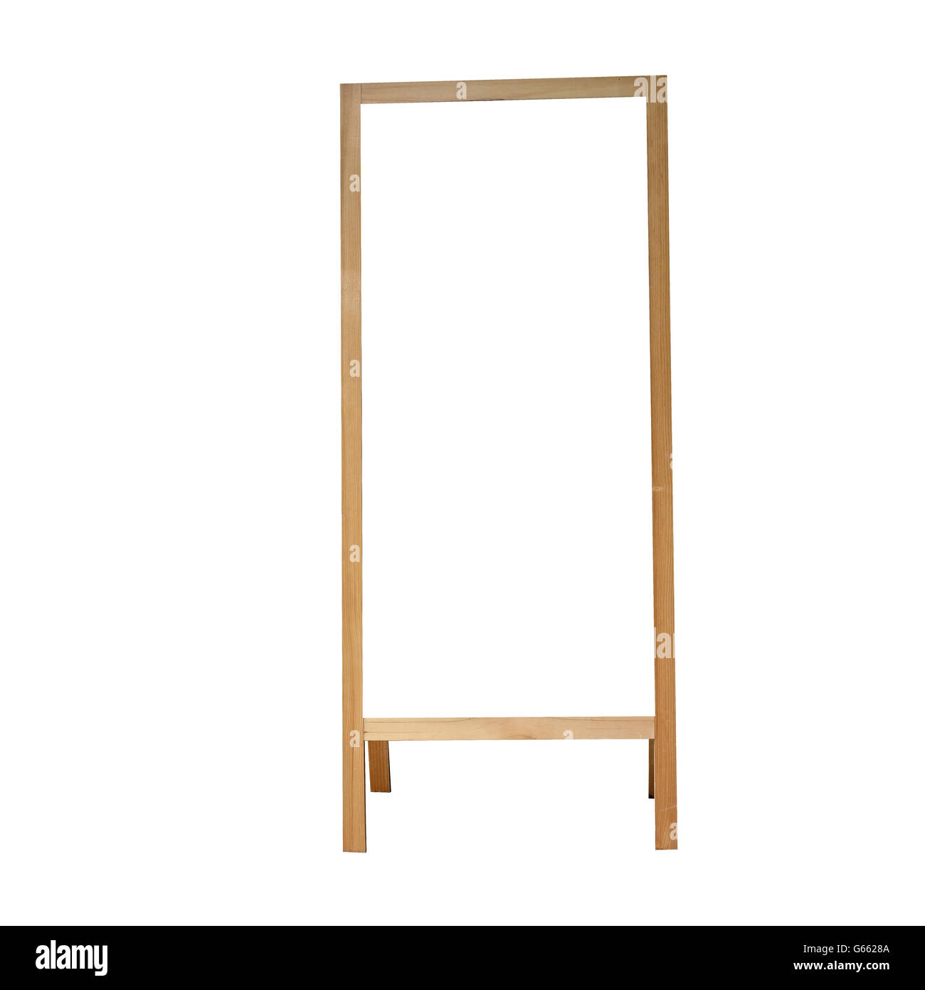 blank stand billboard with white board isolated on white background ...