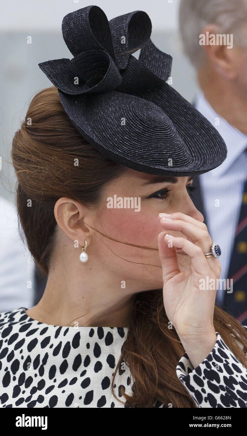 Duchess names cruise liner Stock Photo - Alamy