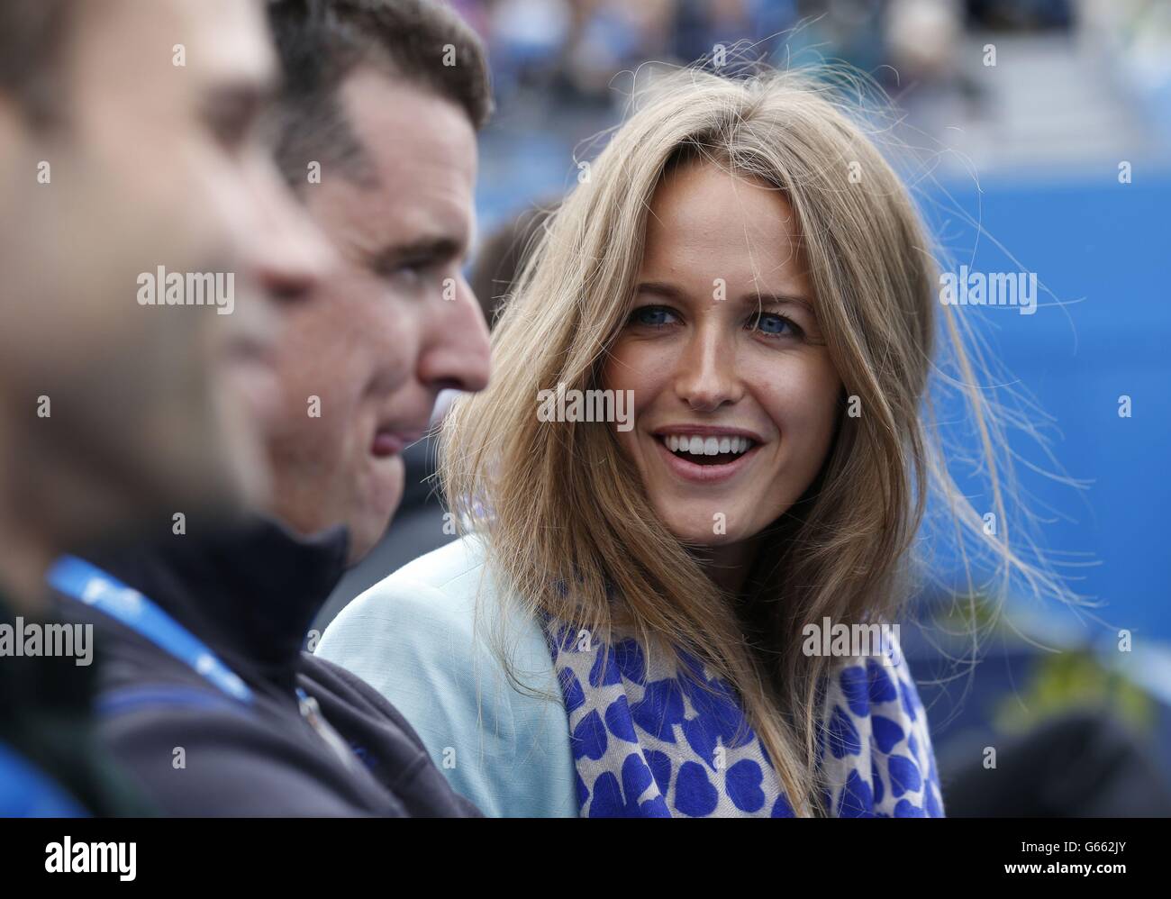 Andy Murray's girlfriend Kim Sears chats to his coaching staff during ...