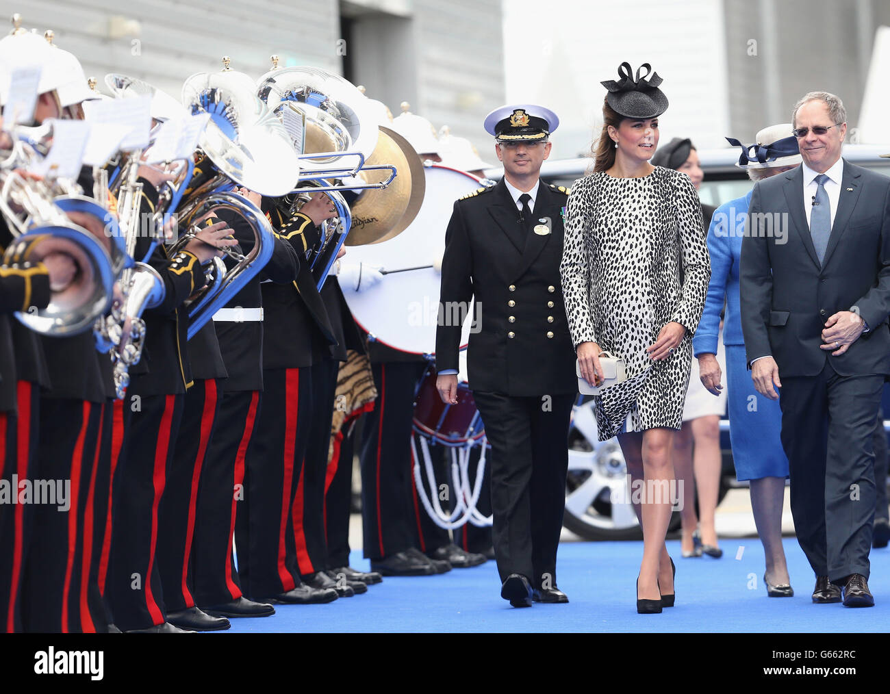 Duchess names cruise liner Stock Photo - Alamy