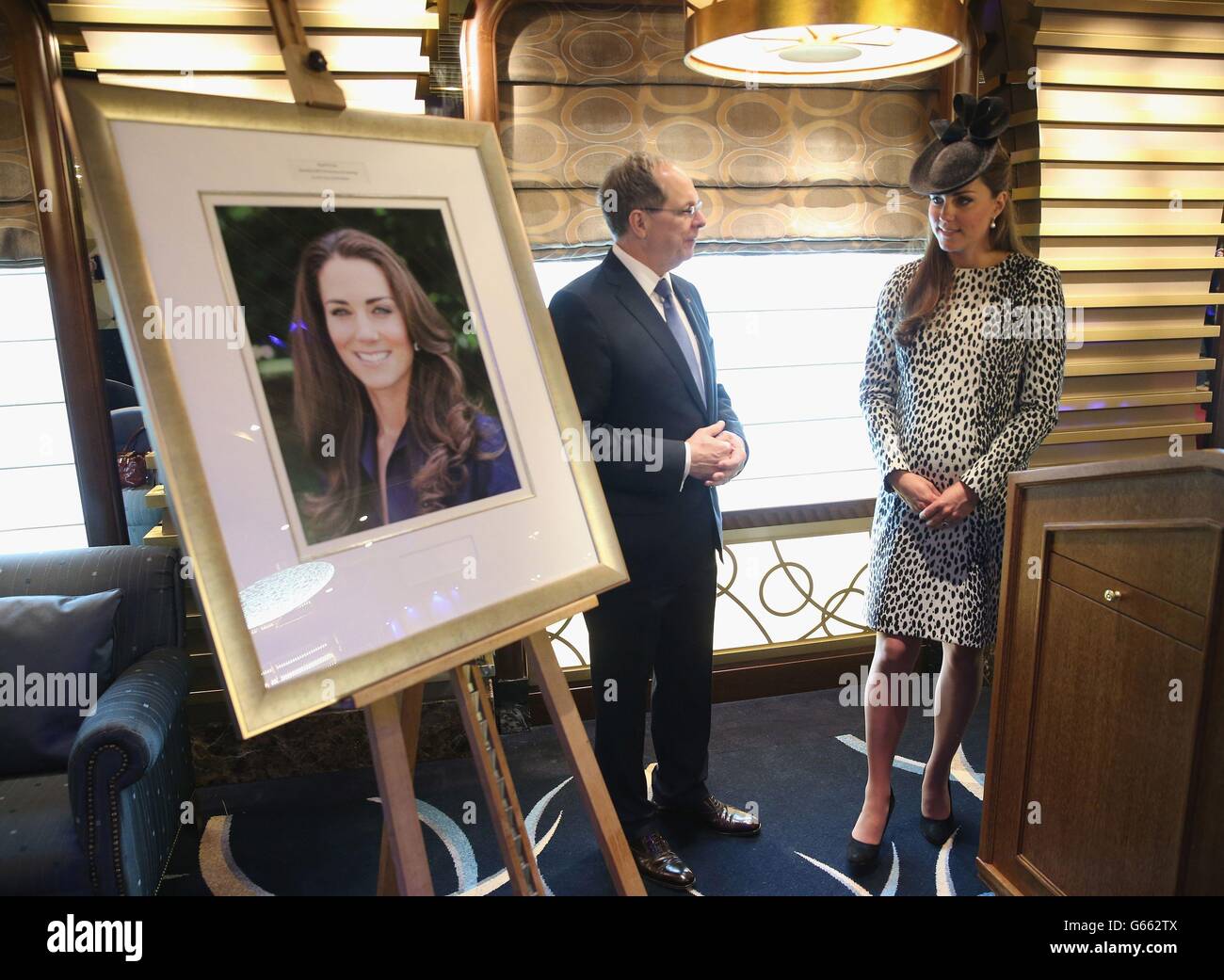 Duchess names cruise liner Stock Photo - Alamy