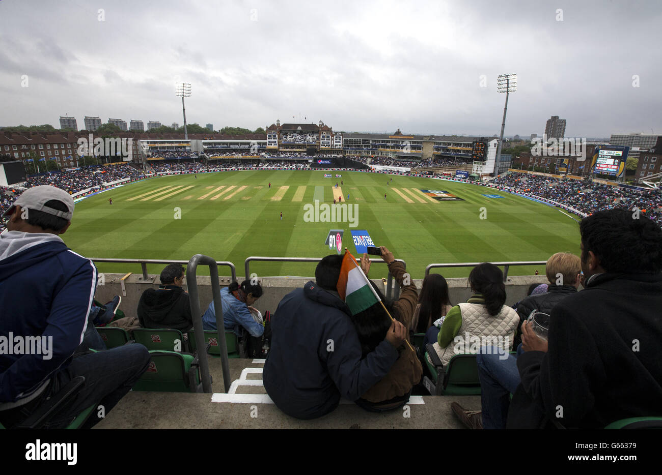 A general view of the Kia Oval during the game between India and West ...