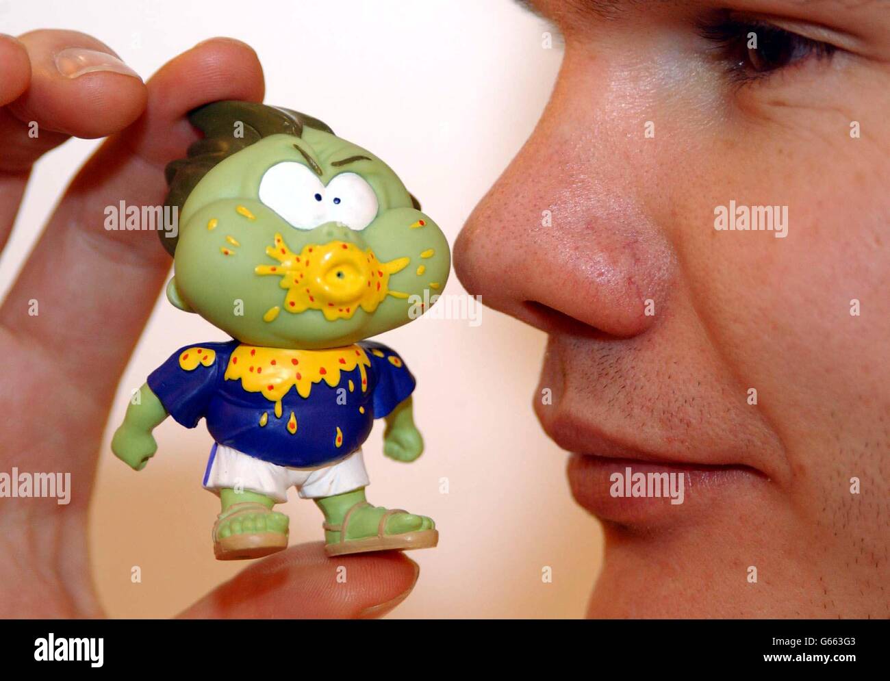 A new toy called Stink Blasters on display during the Toy Fair, at the ...