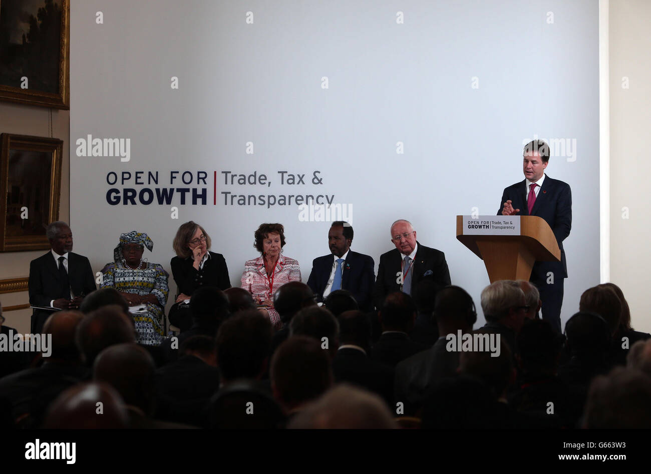 Tax and transparency conference at lancaster house hi-res stock ...