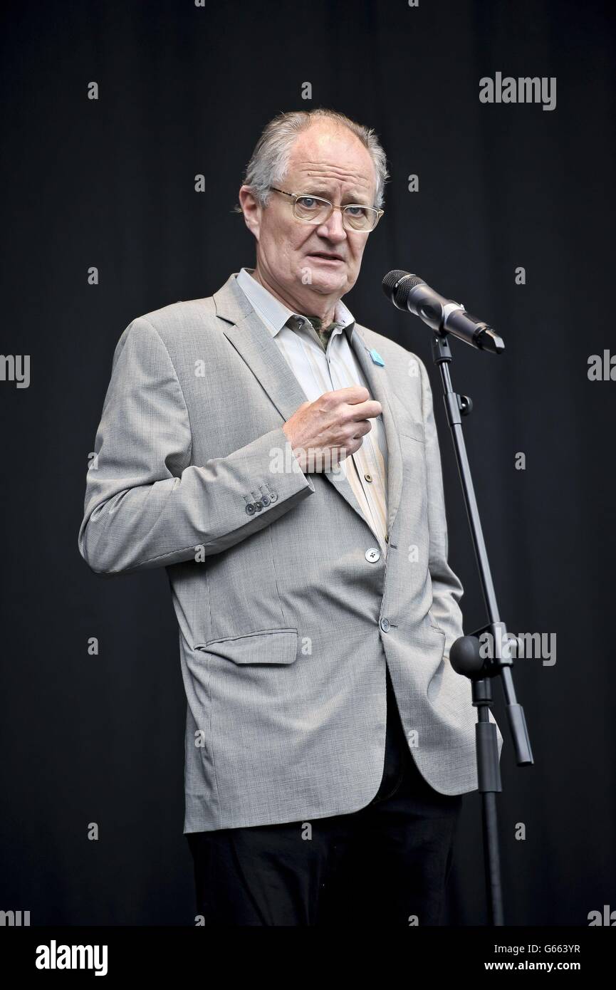 Actor jim broadbent performs poem onstage at belfast botanic gardens hi ...