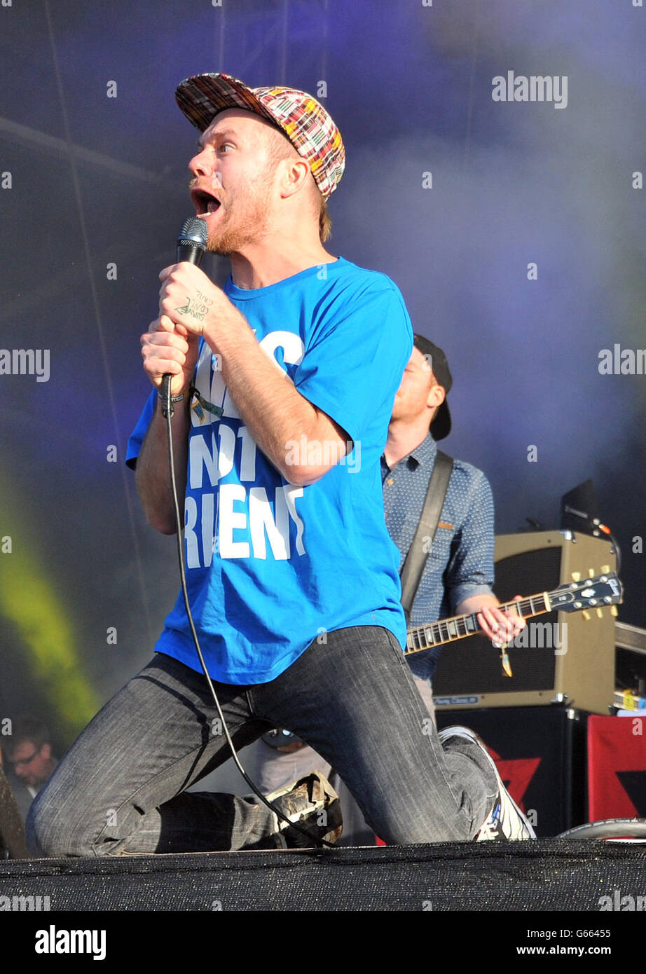 Download Festival 2013. Roughton Reynolds of Enter Shikari performs ...