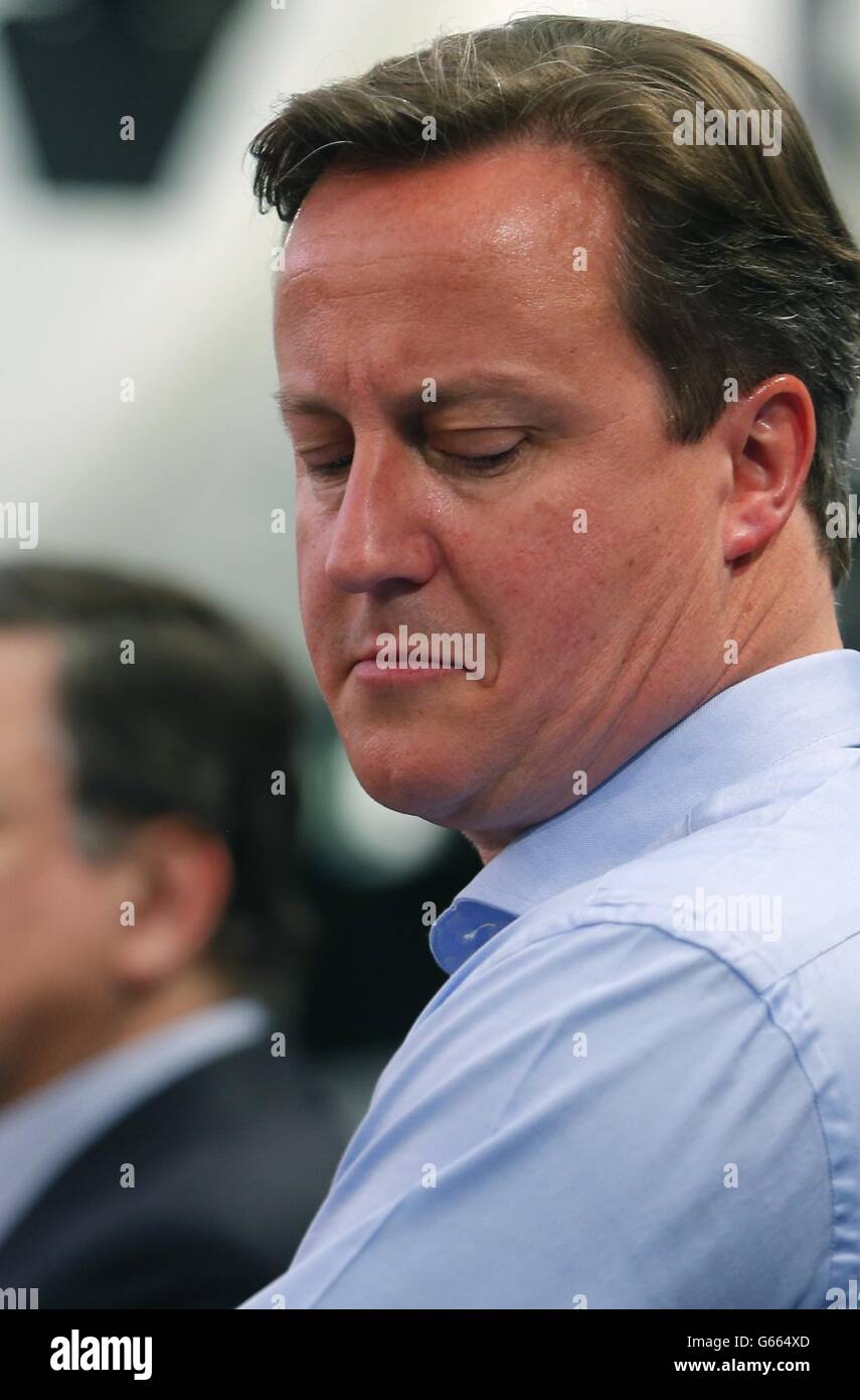 Prime Minister David Cameron attends a news conference with US ...