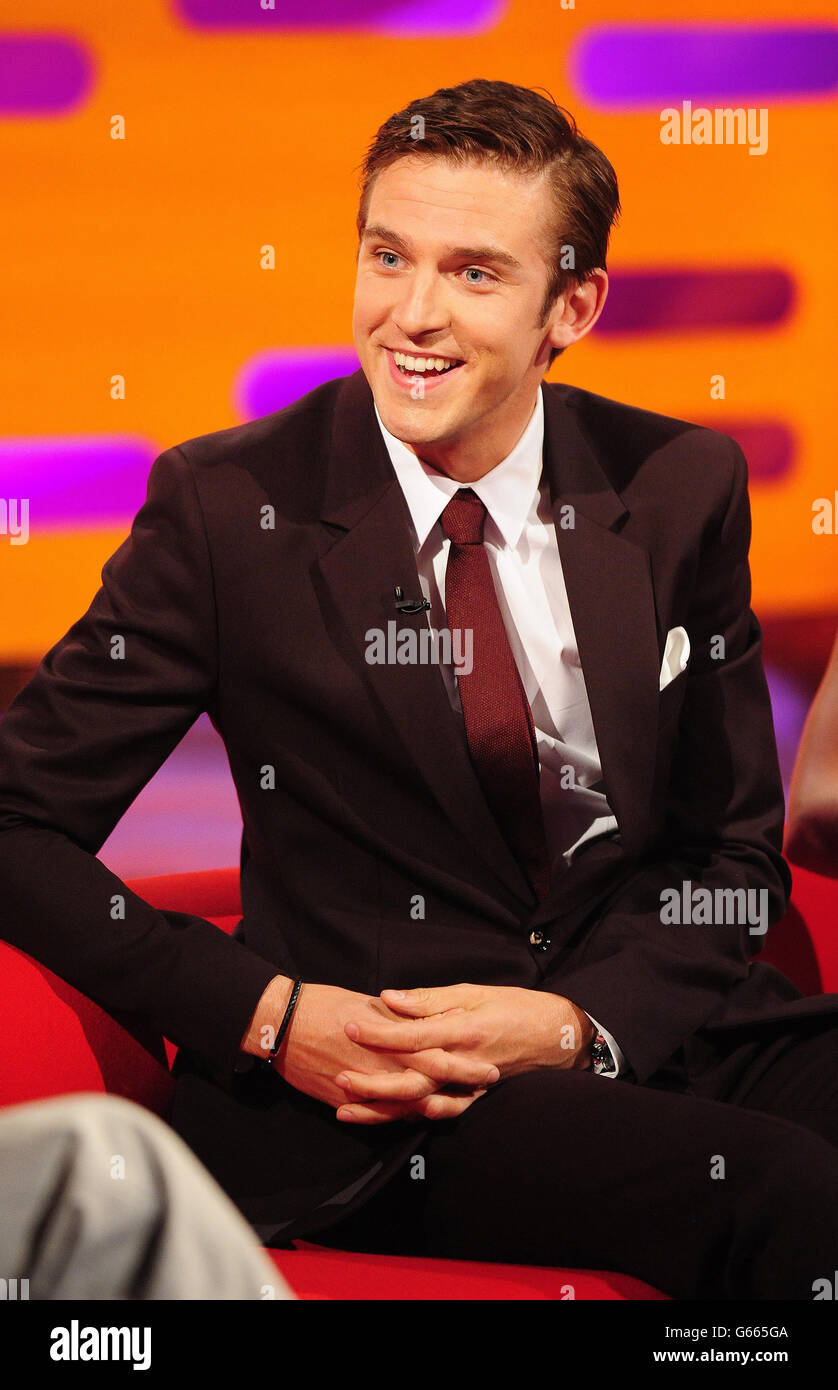 Dan Stephens during the filming of this week's Graham Norton show at the London Studios, in ...