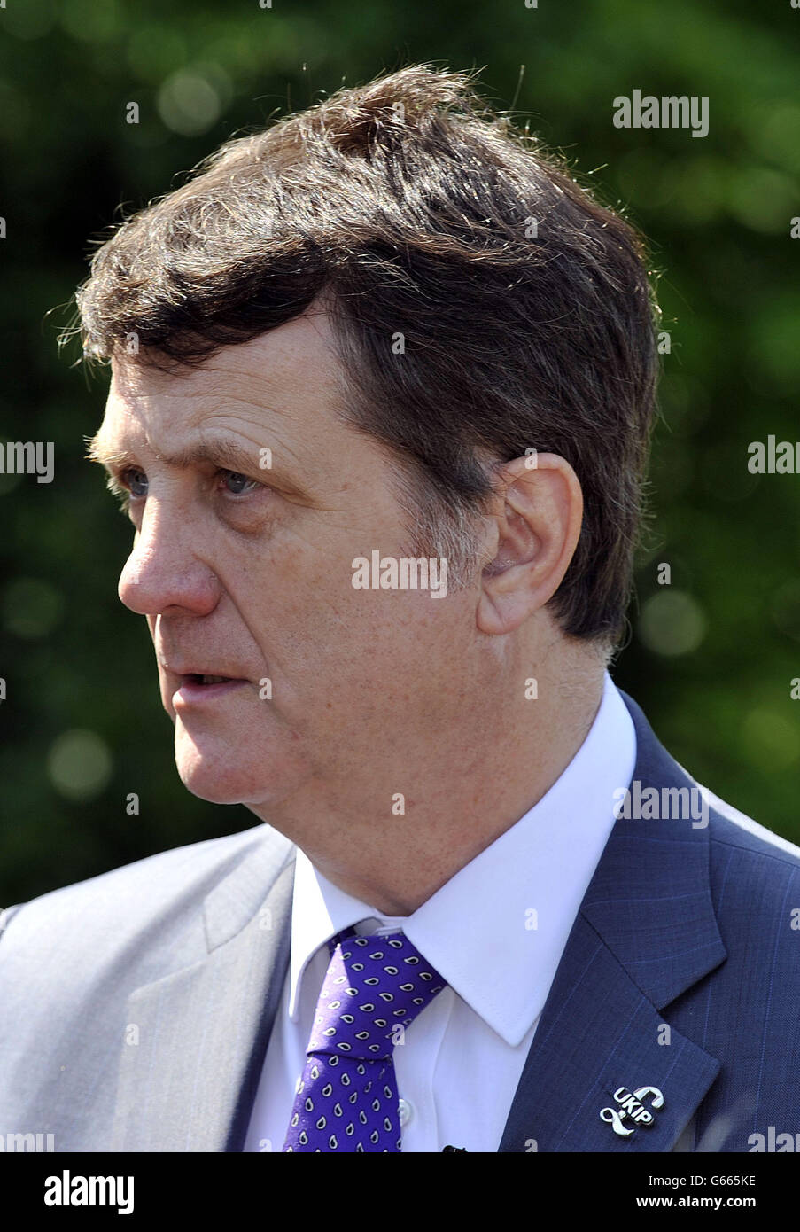 UKIP MEP Gerard Batten, speaks to the media at the Grove Hotel, in ...