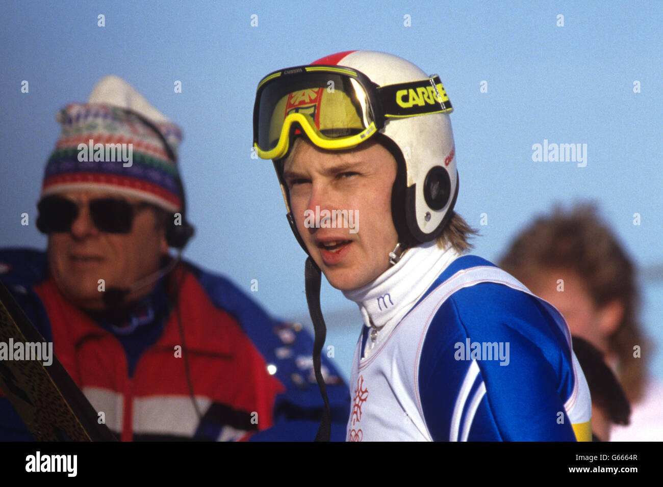 Winter Olympics - Calgary 88 - Ski Jumping Stock Photo - Alamy