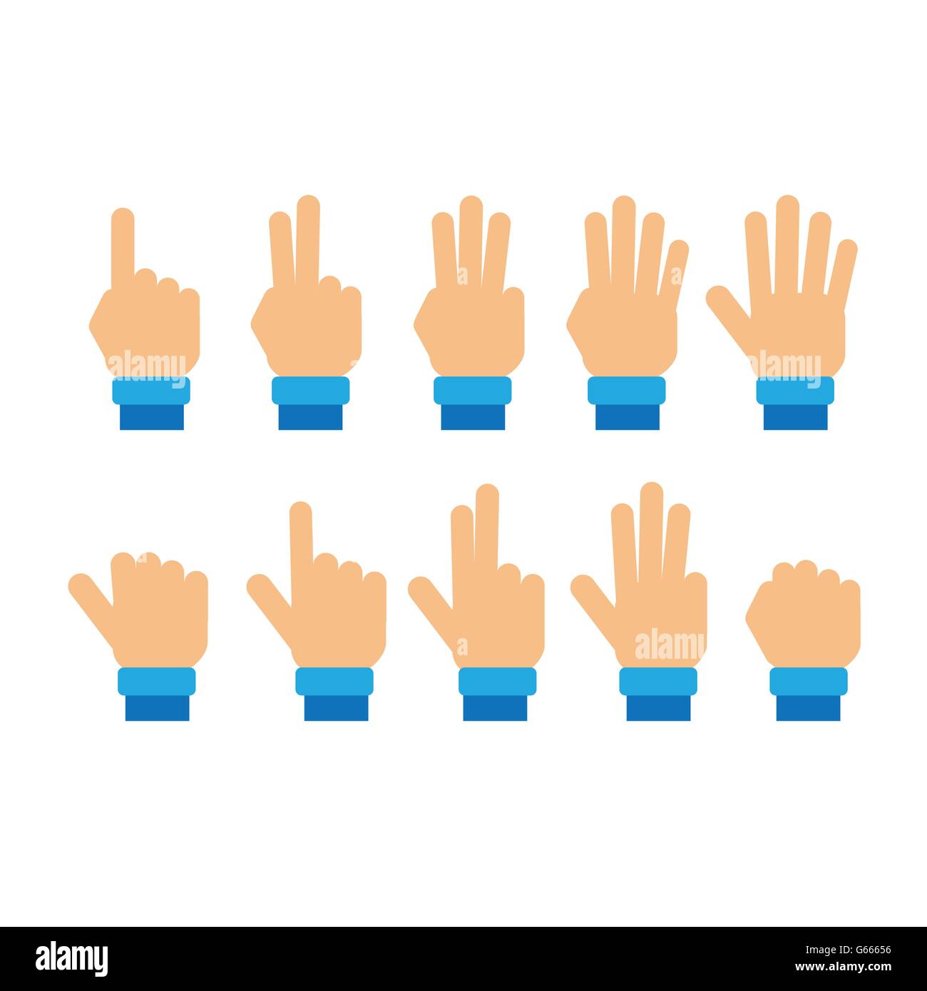 Set of fingers showing numbers Stock Vector Image & Art - Alamy