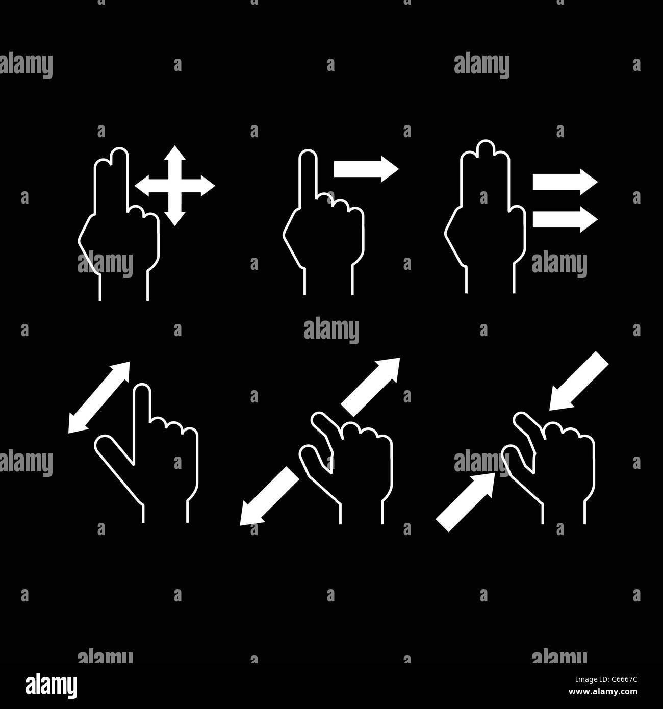 Hand finger press Black and White Stock Photos & Images - Alamy