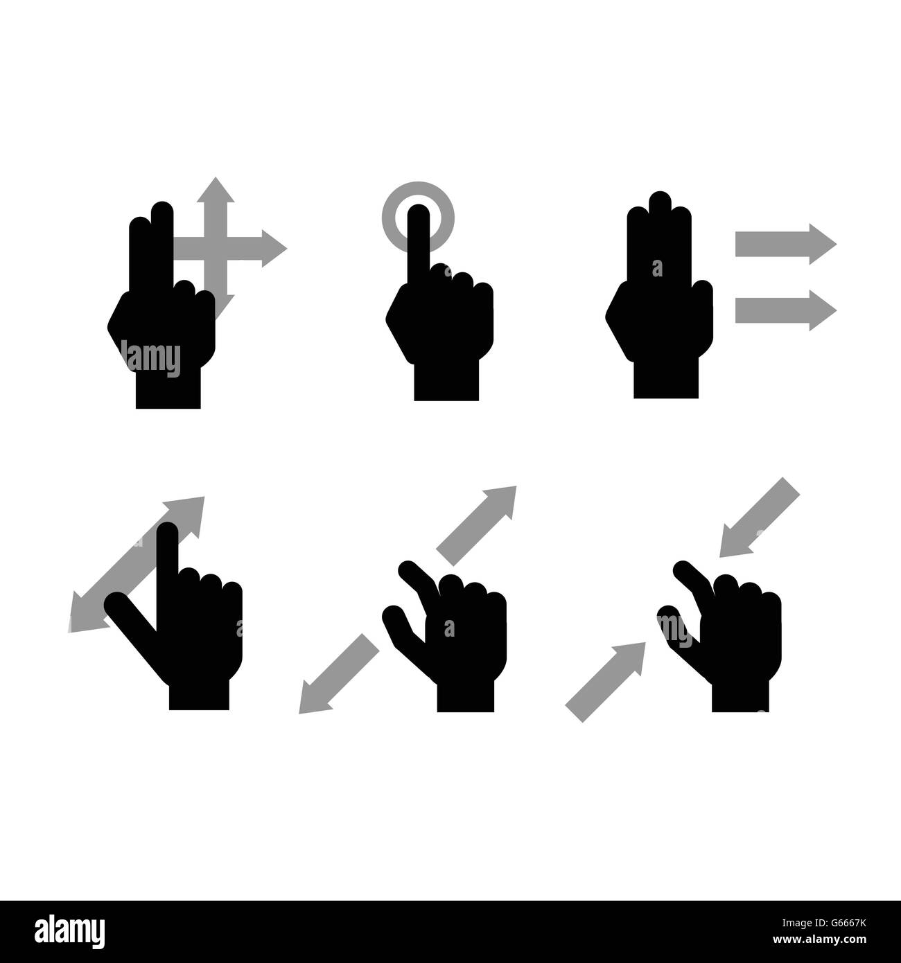 Use multi touch Black and White Stock Photos & Images - Alamy