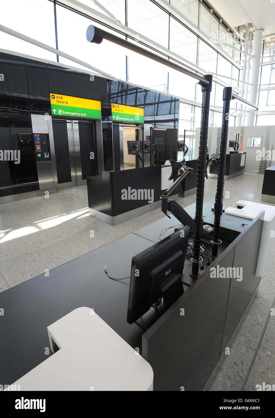 General view of one of the gates inside Heathrow's Terminal 2, which is ...