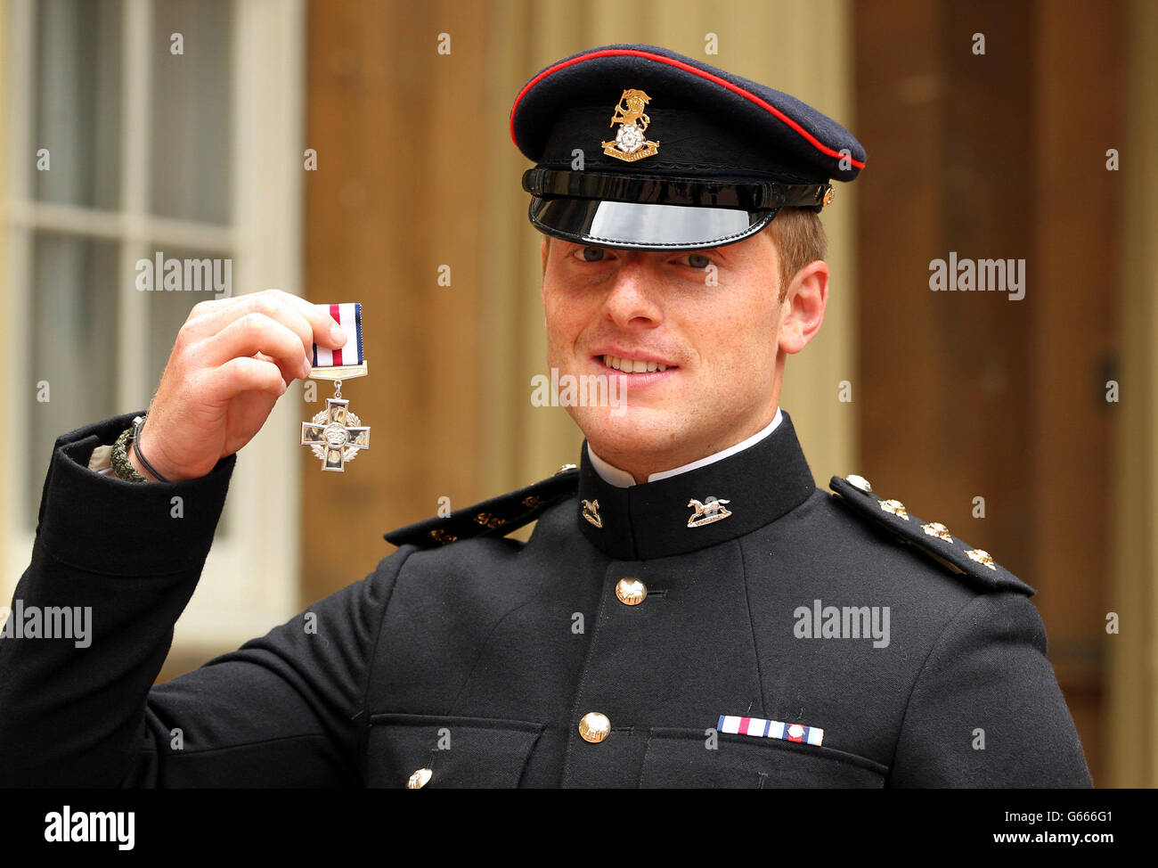 Captain Luke Mason, from The Yorkshire Regiment, after receiving The ...