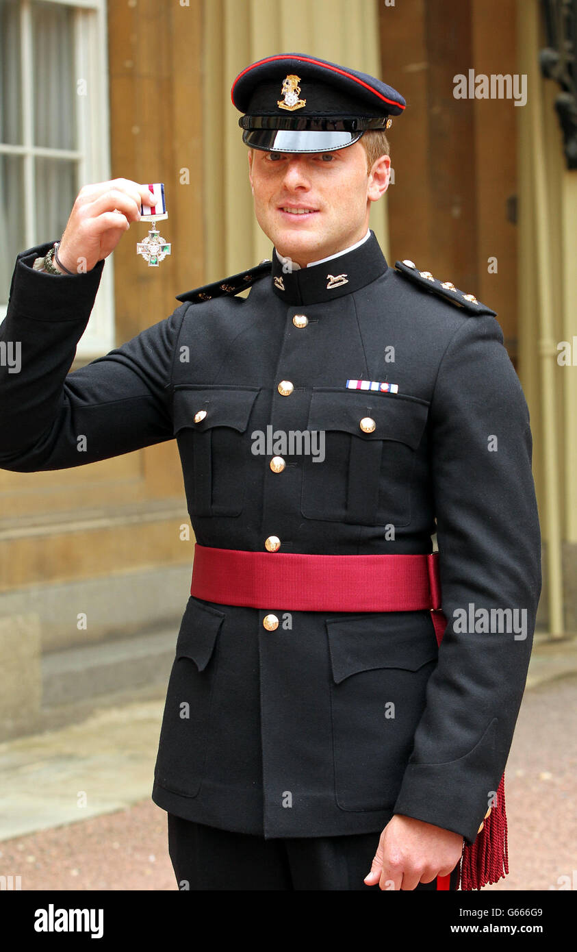 Captain Luke Mason, from The Yorkshire Regiment, after receiving The ...