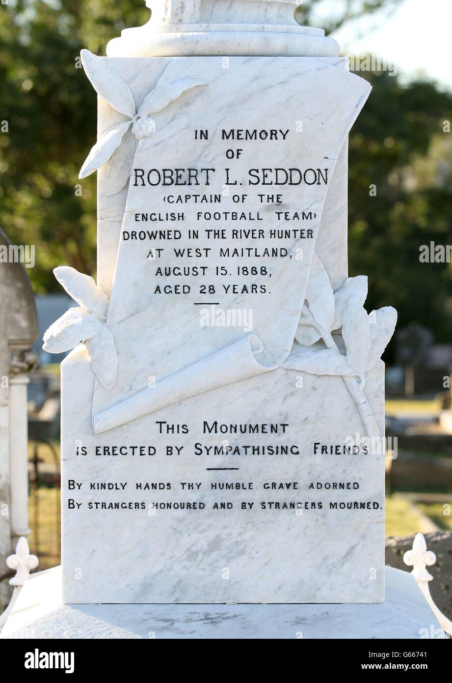 The grave of 1888 Lions Captain Robert Seddon at the Campbells Hill ...