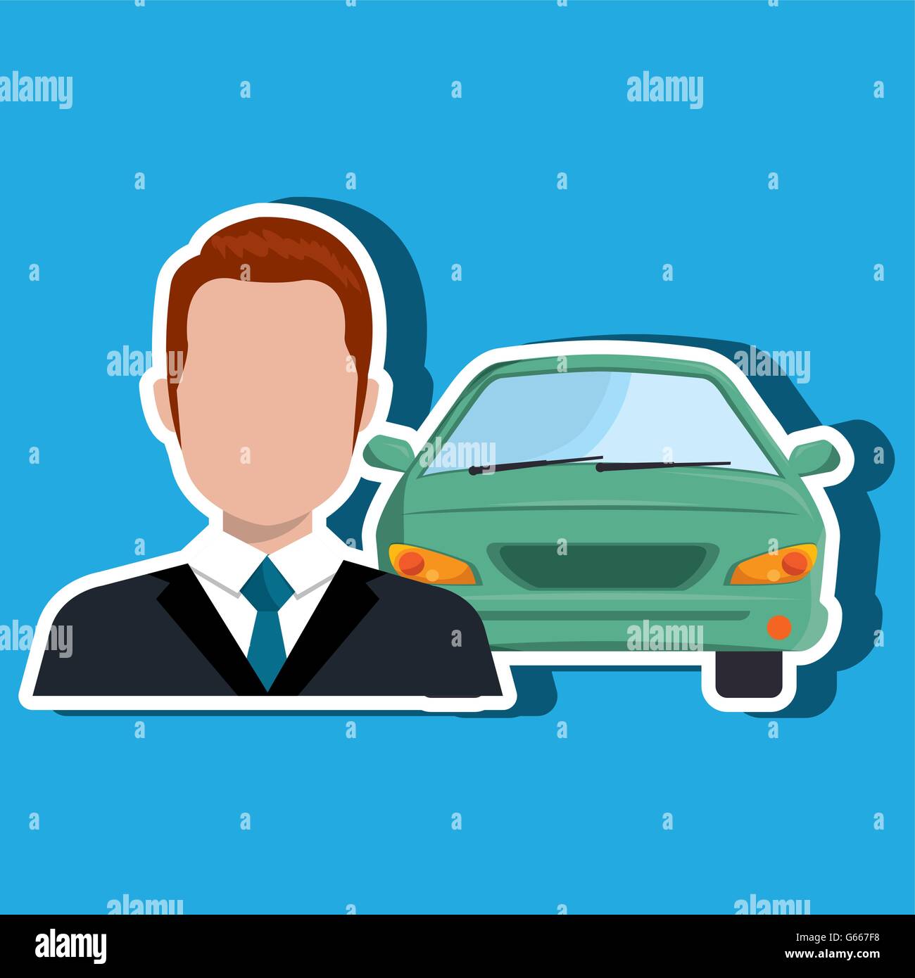 car salesman design Stock Vector Image & Art - Alamy