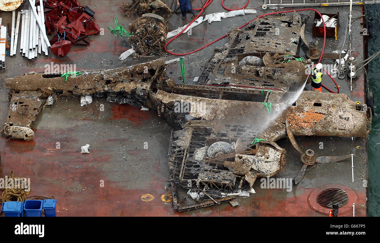 The remains of a crashed World War II Dornier bomber, the only ...