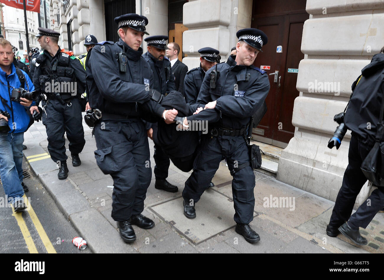 G8 summit protests Stock Photo - Alamy