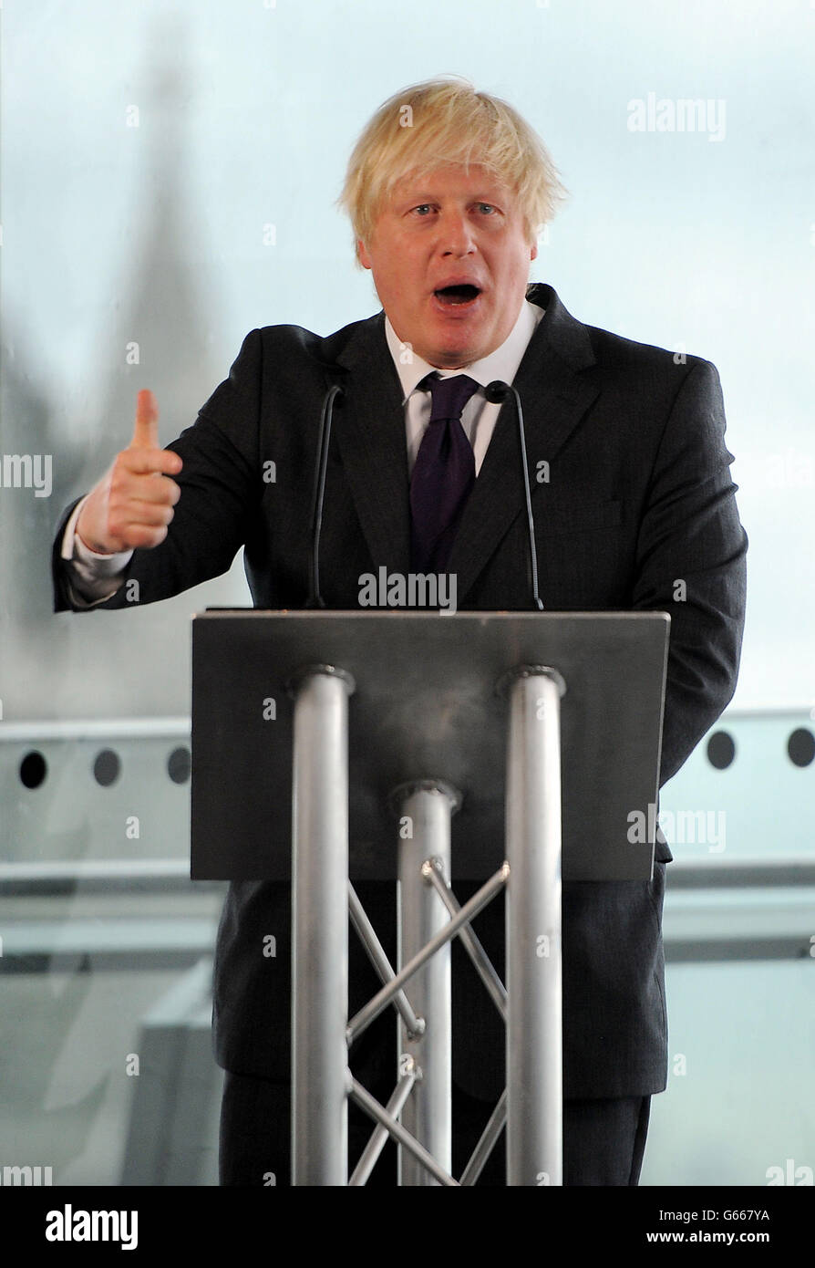 London mayor boris johnson launches vision london city hall hi-res ...