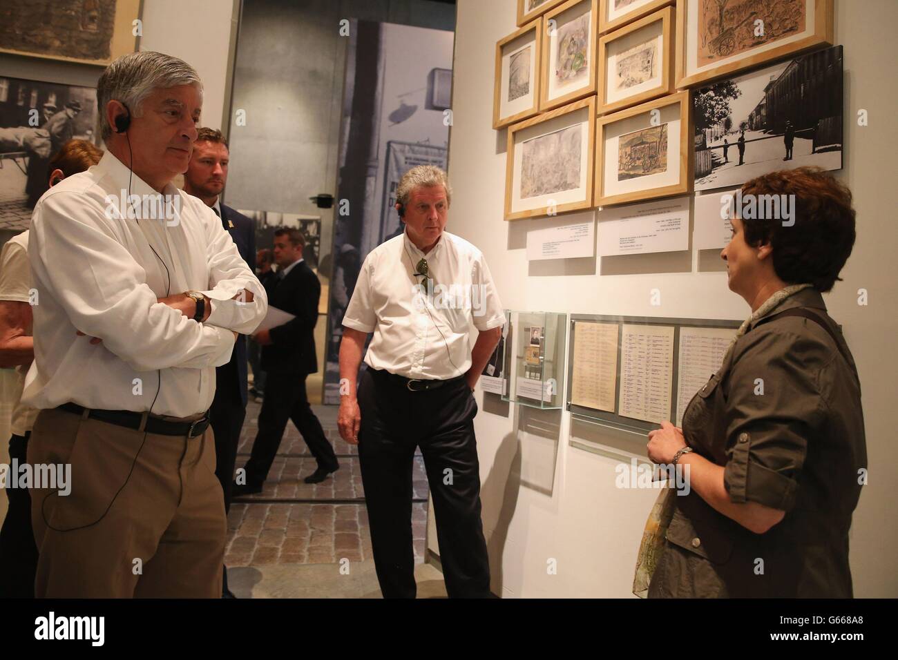 FA Chairman David Bernstein (left) and England manager Roy Hodgson ...