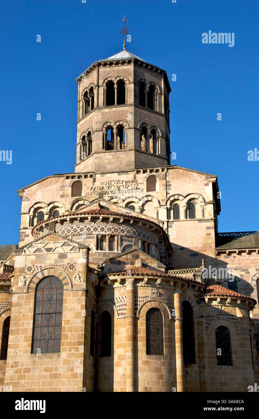 Abbey church of Issoire, one of the five major Romanesque churches in ...
