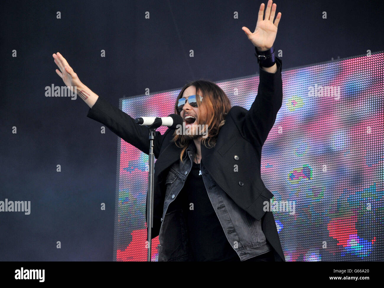 Jared Leto of 30 Seconds to Mars performs during day three of the ...