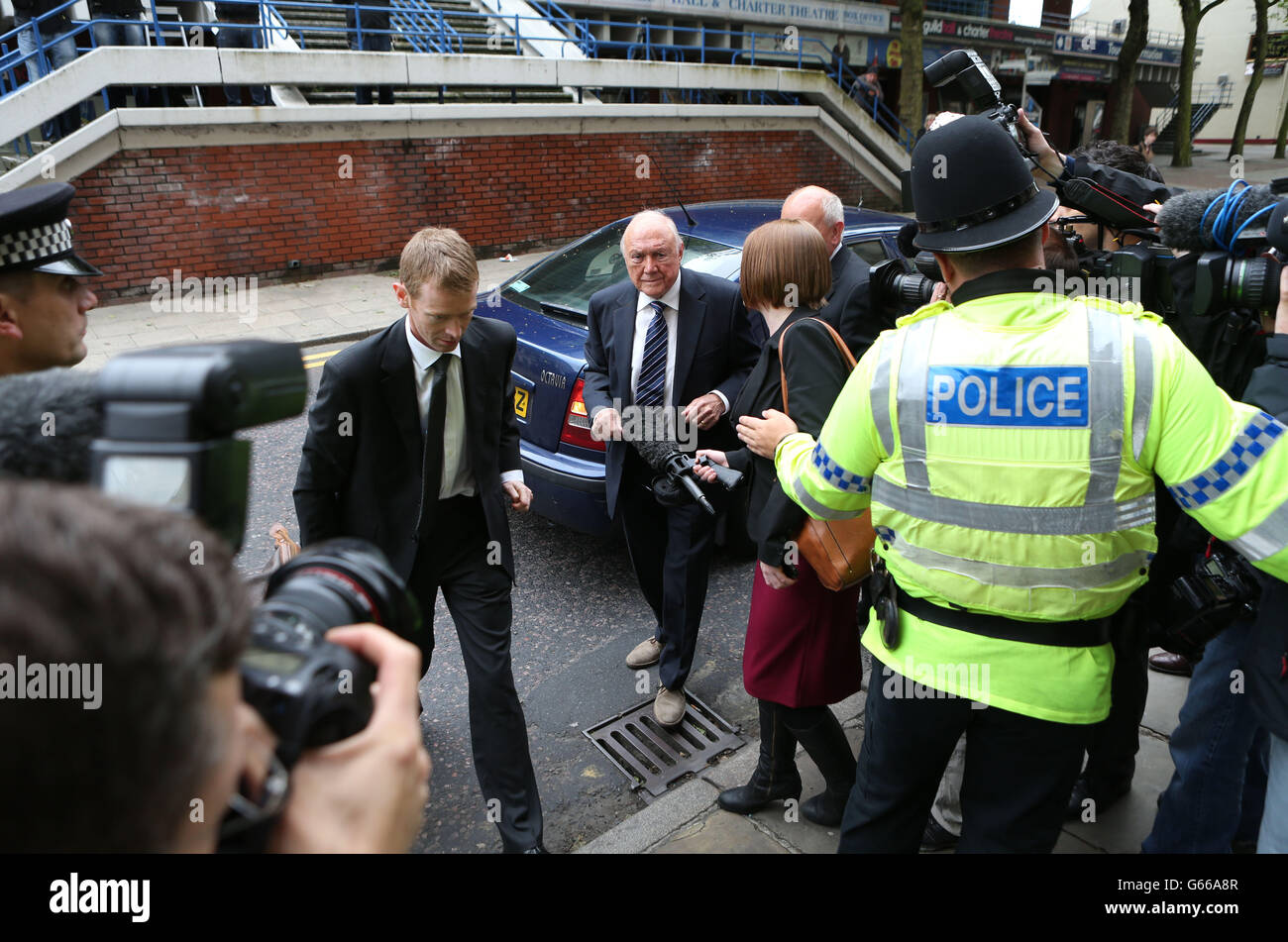 Veteran BBC broadcaster Stuart Hall arrives at Preston Crown Court ...