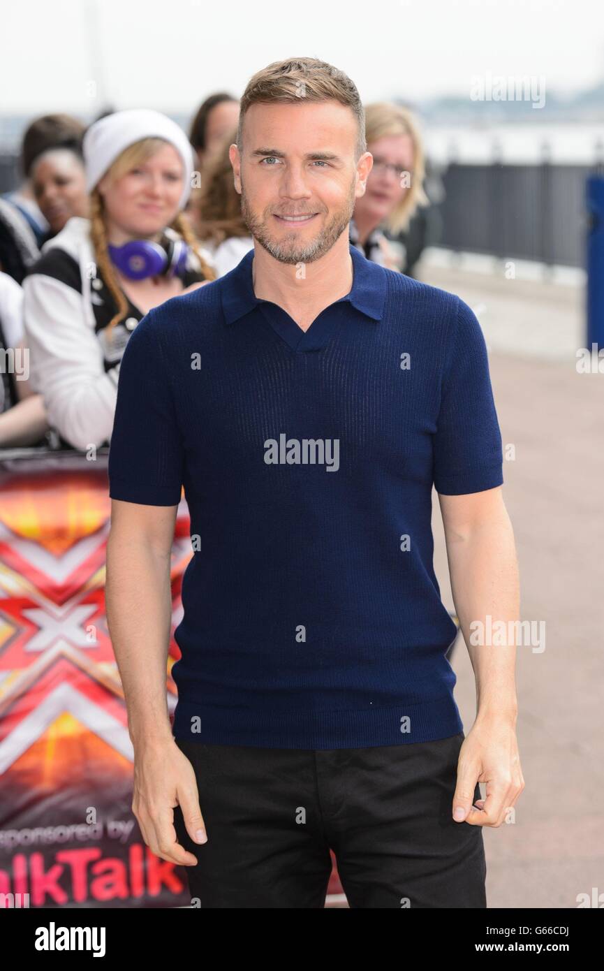 Gary barlow arrives x factor auditions hi-res stock photography and ...