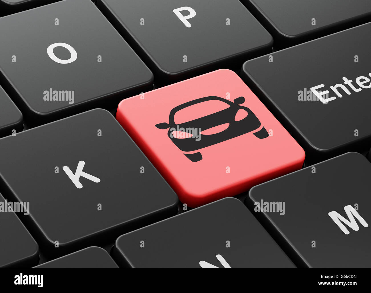 Tourism concept: Car on computer keyboard background Stock Photo - Alamy