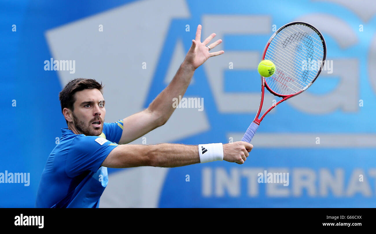 Great Britain's Colin Fleming in action during the doubles final defeat ...