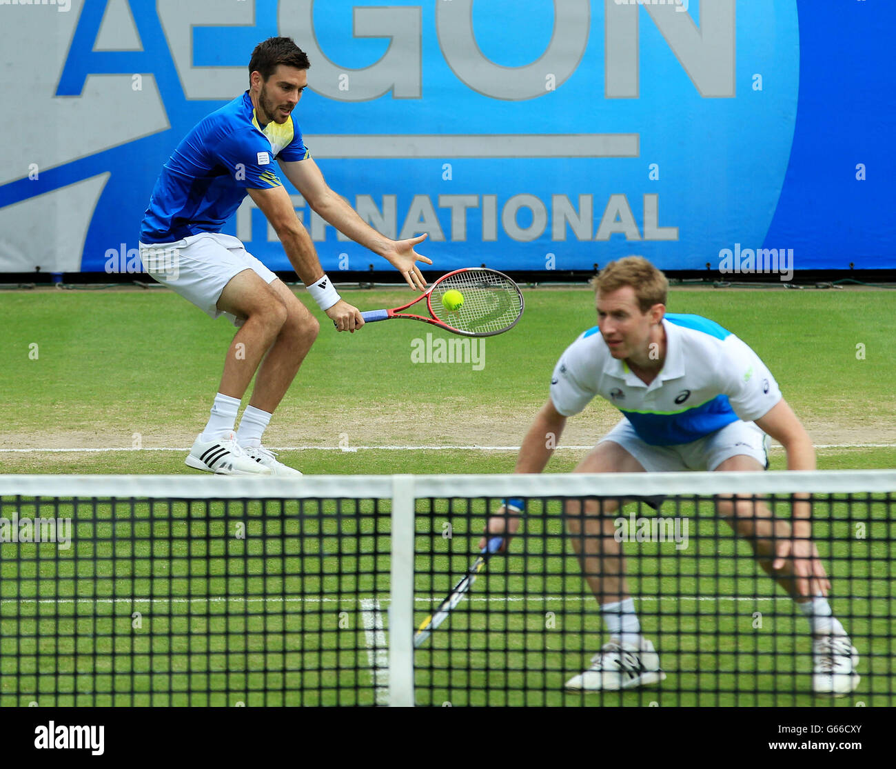 Great Britain's Jonathan Marray (front) with Colin Fleming (rear ...