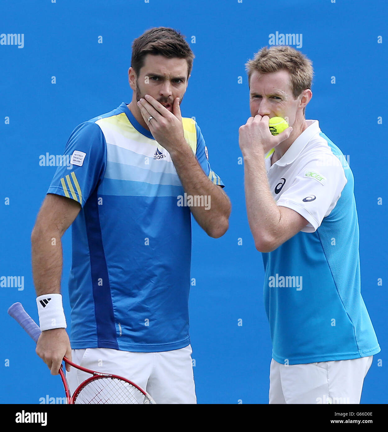 Great Britain's Jonathan Marray (right) with Colin Fleming during their ...