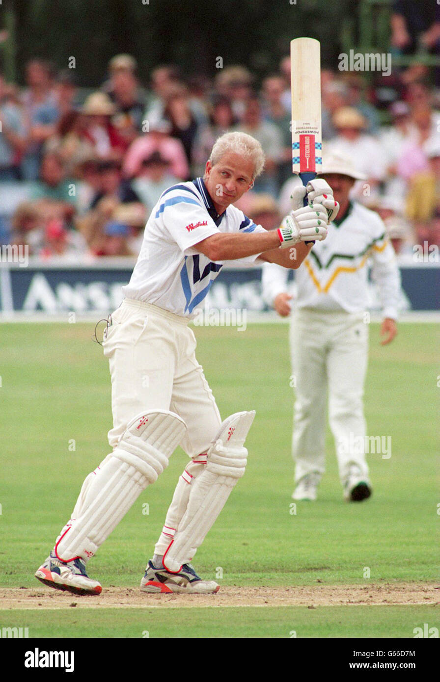 Cricket, Celebrities of Cricket. David Gower Stock Photo - Alamy